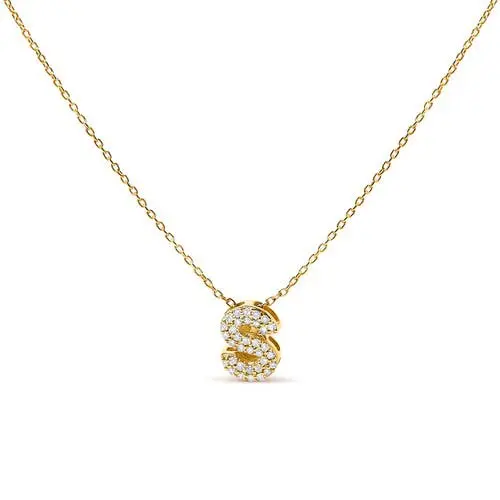 HAUS OF BRILLIANCE 10k Gold Diamond Accent Initial Pendant Necklace - Yellow | S